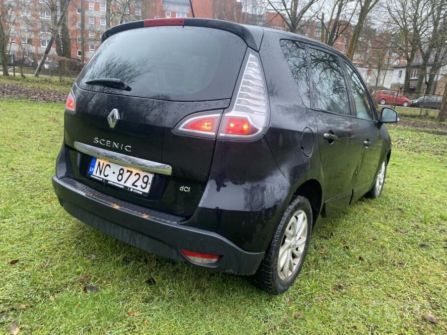 Black Renault Scenic 2013 in Riga, with an engine capacity of 1.50 L and mileage of 0 thousand km for 2900 €, photo 3 on AUTOMOTO.COM.LV