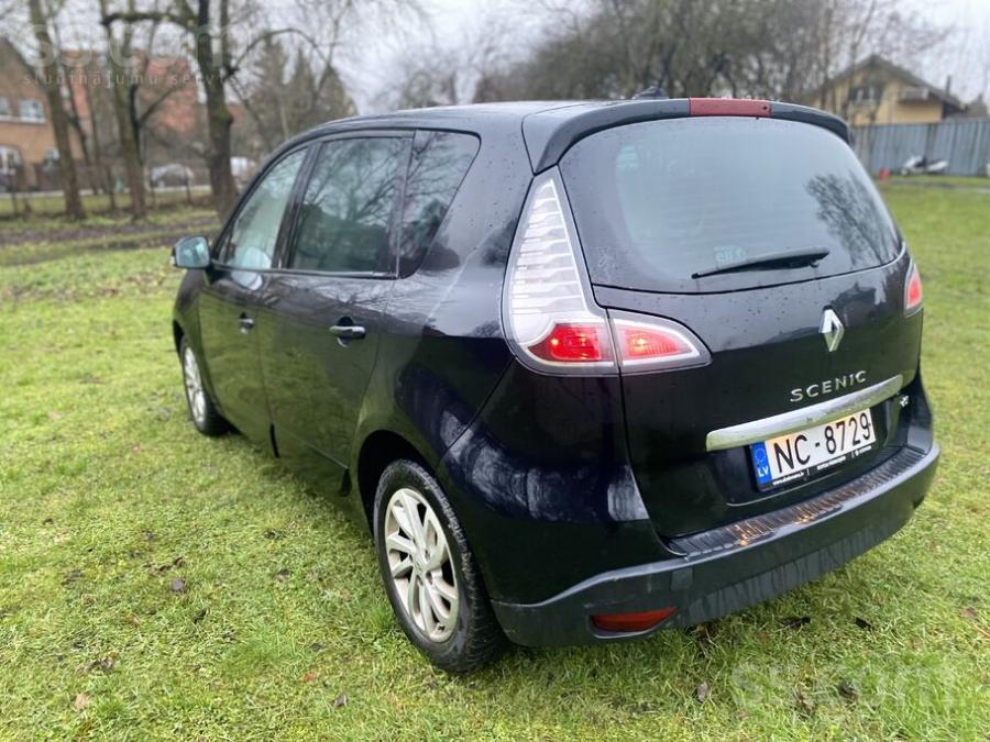 Black Renault Scenic 2013 in Riga, with an engine capacity of 1.50 L and mileage of 0 thousand km for 2900 €, photo 4 on AUTOMOTO.COM.LV