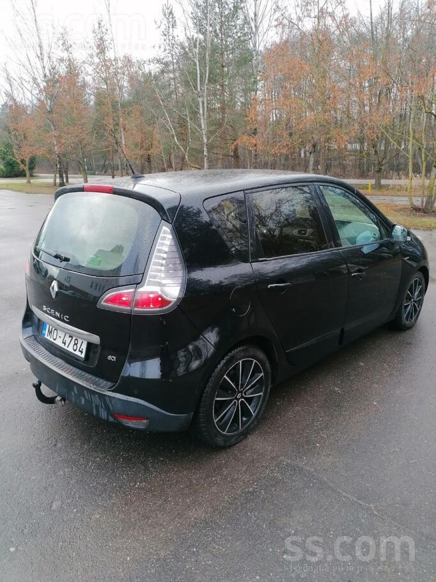 Black Renault Scenic 2013 in Riga, with an engine capacity of 1.60 L and mileage of 247 thousand km for 3650 €, photo 4 on AUTOMOTO.COM.LV