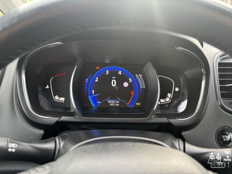 Black Renault Scenic 2018 in Klaipeda, with an engine capacity of 1.20 L and mileage of 189 thousand km for 5999 €, photo 10 on AUTOMOTO.COM.LV