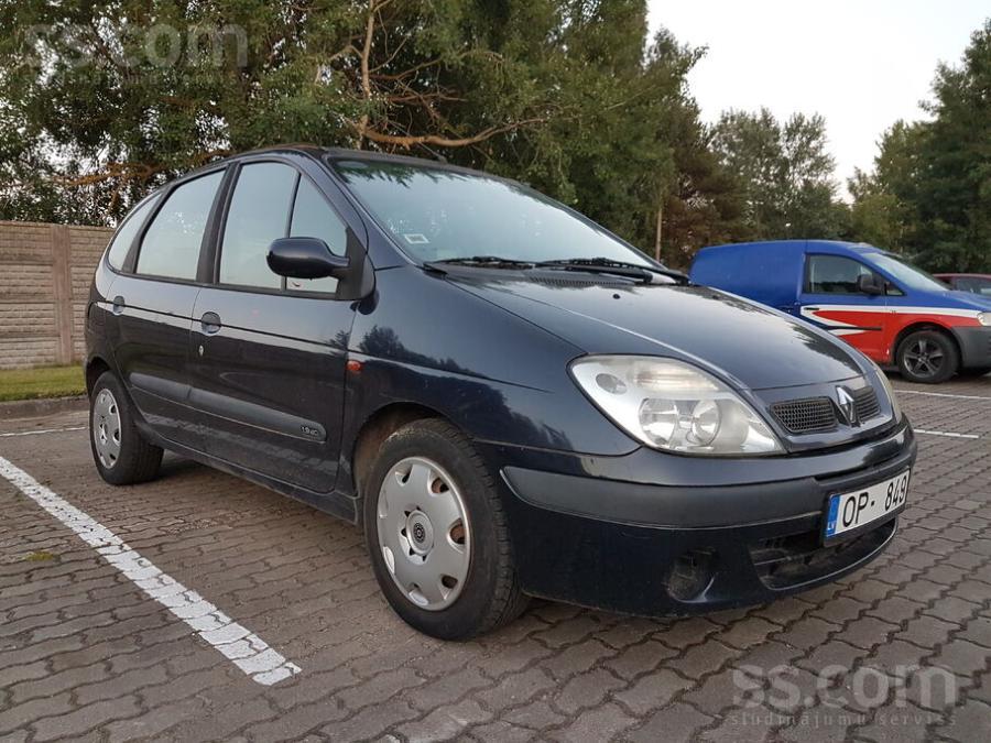 Blue Renault Scenic 2001 in Riga, with an engine capacity of 1.90 L and mileage of 277 thousand km for 900 €, photo 3 on AUTOMOTO.COM.LV