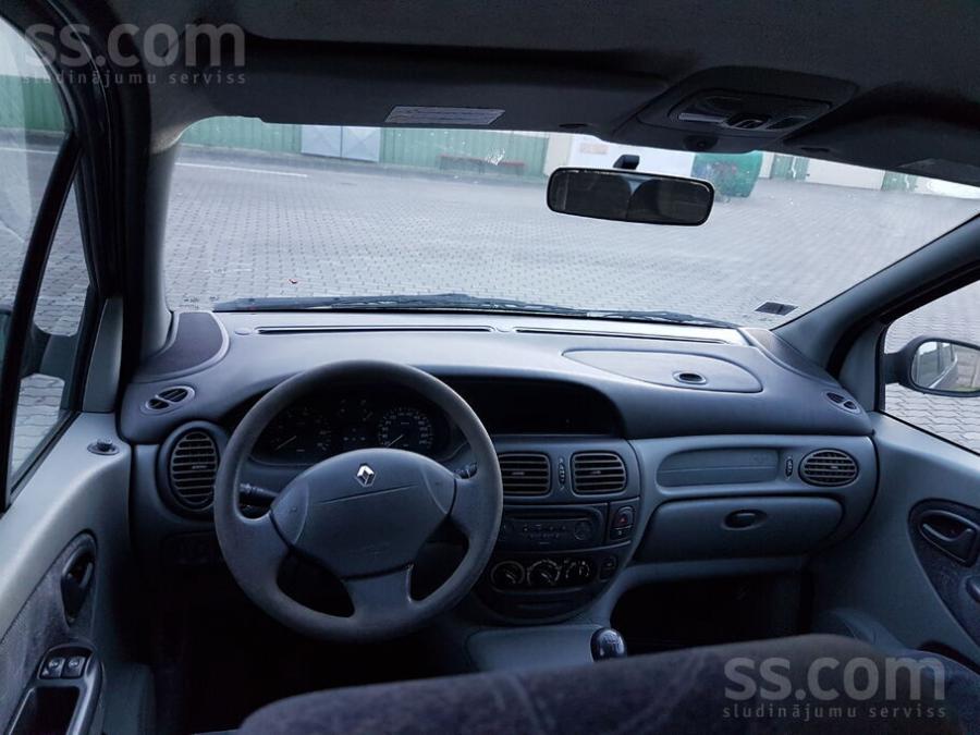 Blue Renault Scenic 2001 in Riga, with an engine capacity of 1.90 L and mileage of 277 thousand km for 900 €, photo 6 on AUTOMOTO.COM.LV