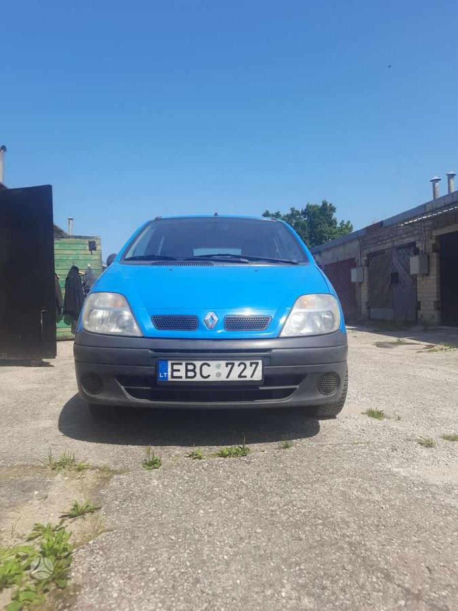 Blue Renault Scenic 2001 in Mazeikiai, with an engine capacity of 1.90 L and mileage of 275 thousand km for 1100 €, photo 5 on AUTOMOTO.COM.LV