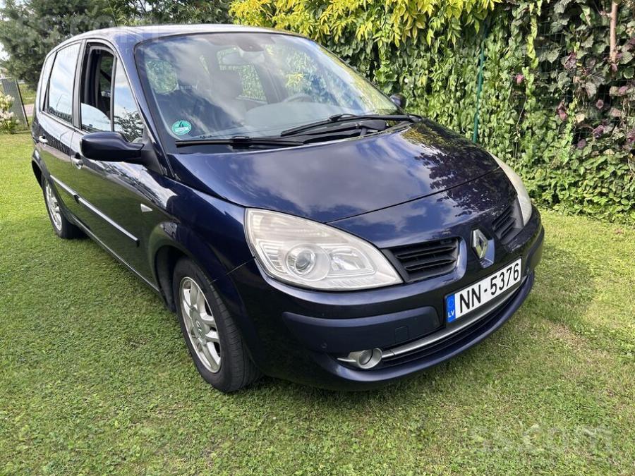 Blue Renault Scenic 2006 in Riga, with an engine capacity of 1.90 L and mileage of 340 thousand km for 1500 €, photo 1 on AUTOMOTO.COM.LV