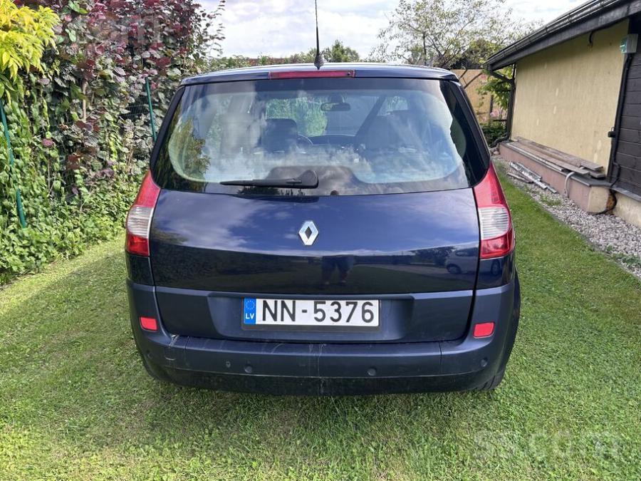 Blue Renault Scenic 2006 in Riga, with an engine capacity of 1.90 L and mileage of 340 thousand km for 1500 €, photo 4 on AUTOMOTO.COM.LV