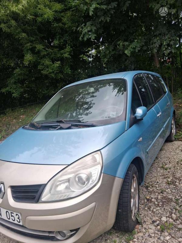 Blue Renault Scenic 2007 in Siauliai, with an engine capacity of 2.00 L and mileage of 269 thousand km for 650 €, photo 3 on AUTOMOTO.COM.LV