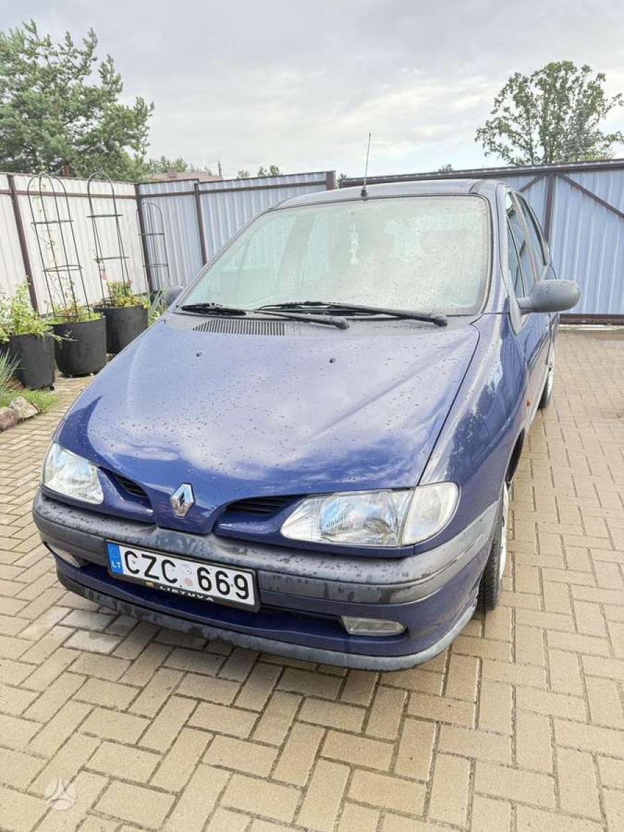 Blue Renault Scenic 1998 in Kaunas, with an engine capacity of 1.60 L and mileage of 329 thousand km for 900 €, photo 7 on AUTOMOTO.COM.LV