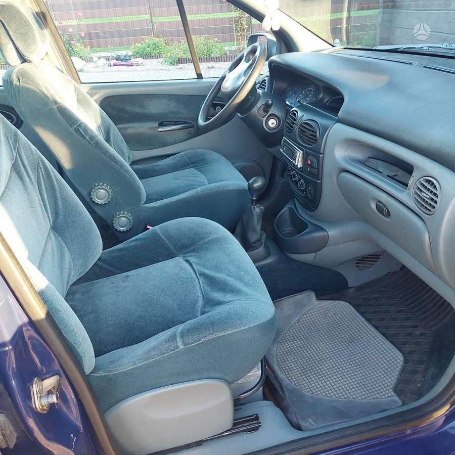 Blue Renault Scenic 1998 in Kaunas, with an engine capacity of 1.60 L and mileage of 329 thousand km for 900 €, photo 12 on AUTOMOTO.COM.LV