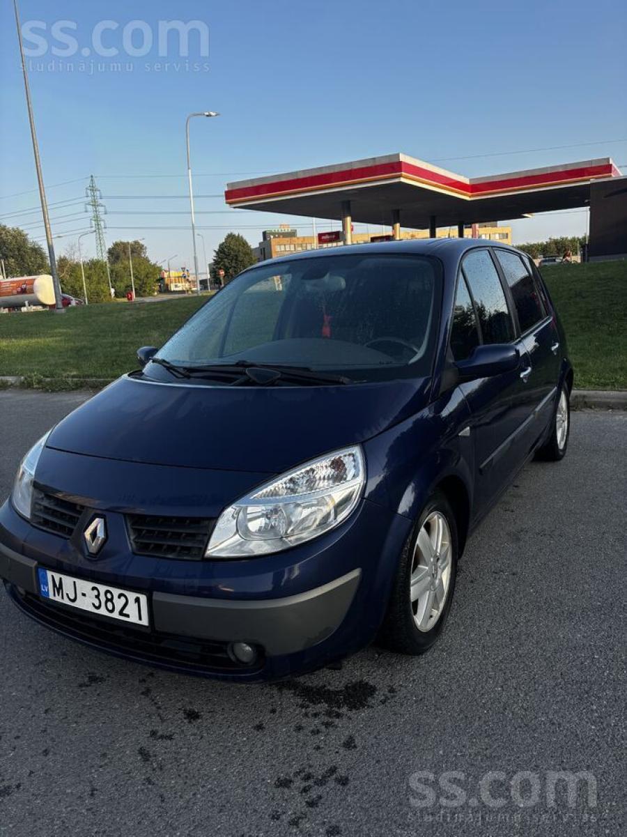 Blue Renault Scenic 2004 in Riga, with an engine capacity of 1.50 L and mileage of 109 thousand km for 1550 €, photo 1 on AUTOMOTO.COM.LV