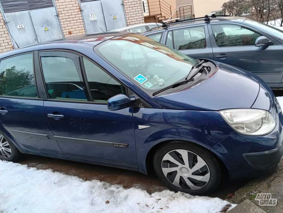 Blue Renault Scenic 2006 in Kaunas, with an engine capacity of 1.90 L and mileage of 195 thousand km for 1450 €, photo 4 on AUTOMOTO.COM.LV