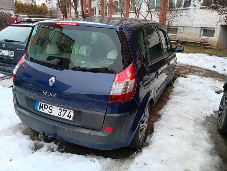 Blue Renault Scenic 2006 in Kaunas, with an engine capacity of 1.90 L and mileage of 195 thousand km for 1450 €, photo 5 on AUTOMOTO.COM.LV