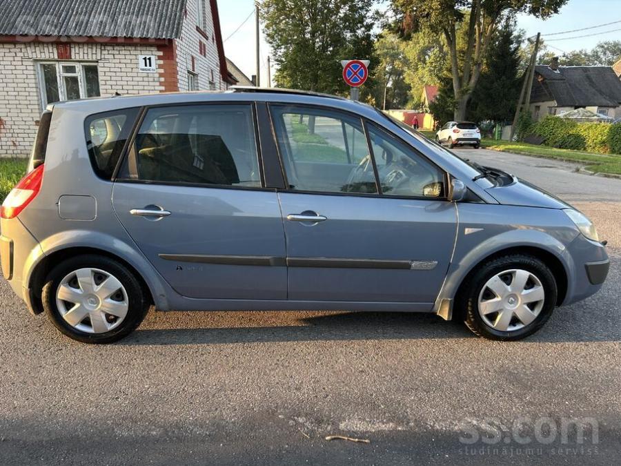 Blue Renault Scenic 2006 in Daugavpils, with an engine capacity of 1.90 L and mileage of 233 thousand km for 1650 €, photo 6 on AUTOMOTO.COM.LV