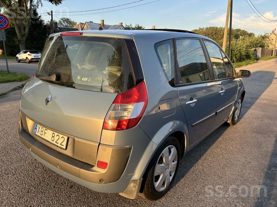 Blue Renault Scenic 2006 in Daugavpils, with an engine capacity of 1.90 L and mileage of 233 thousand km for 1650 €, photo 7 on AUTOMOTO.COM.LV
