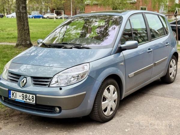 Blue Renault Scenic 2006 in Riga, with an engine capacity of 2.00 L and mileage of 262 thousand km for 700 €, photo 1 on AUTOMOTO.COM.LV