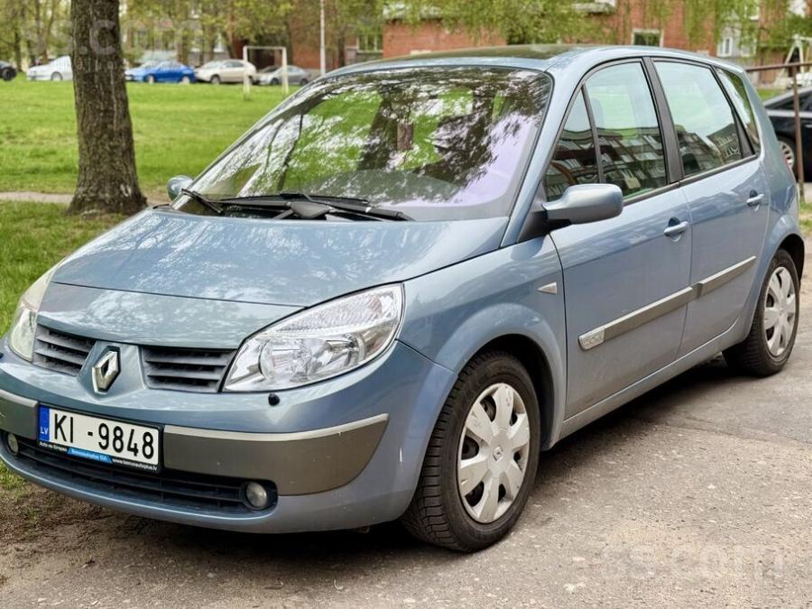 Blue Renault Scenic 2006 in Riga, with an engine capacity of 2.00 L and mileage of 262 thousand km for 700 €, photo 1 on AUTOMOTO.COM.LV