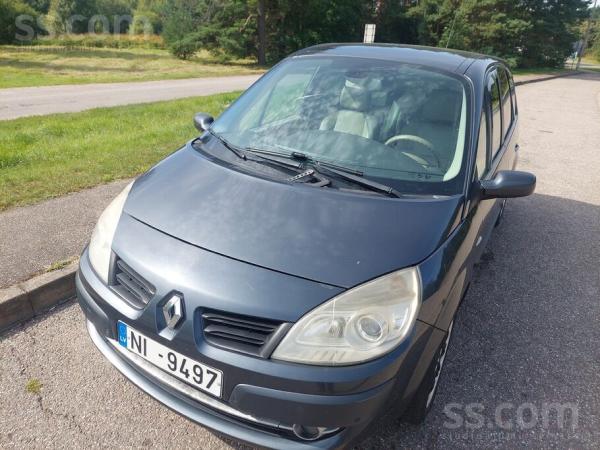Blue Renault Scenic 2008 in Ventspils, with an engine capacity of 1.90 L and mileage of 388 thousand km for 550 €, photo 1 on AUTOMOTO.COM.LV