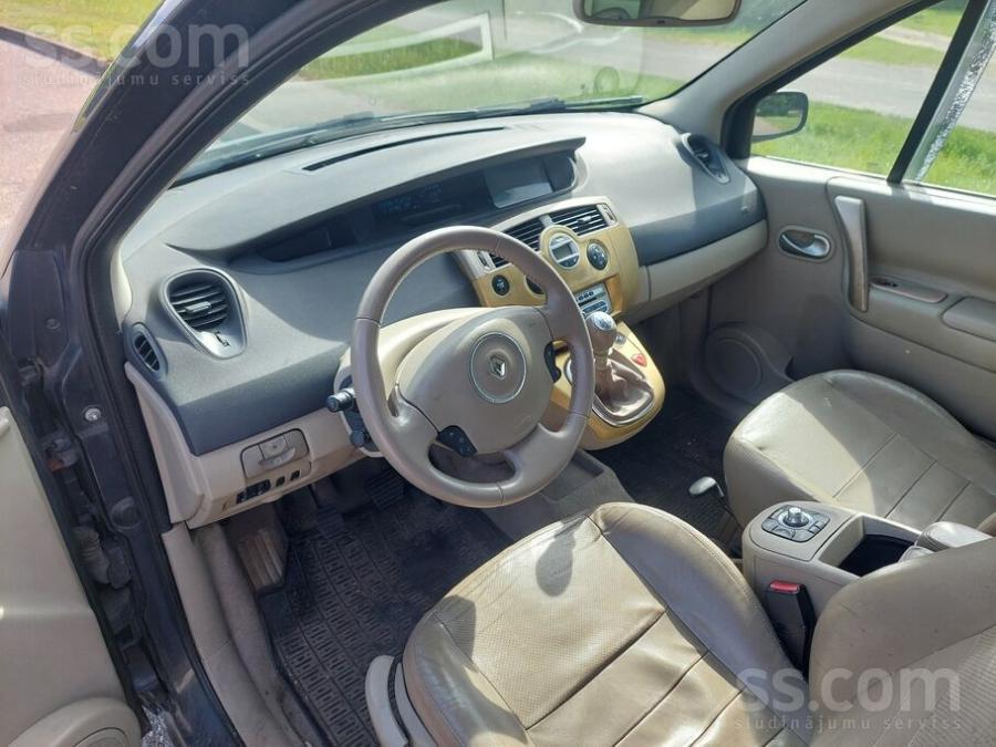 Blue Renault Scenic 2008 in Ventspils, with an engine capacity of 1.90 L and mileage of 388 thousand km for 550 €, photo 6 on AUTOMOTO.COM.LV