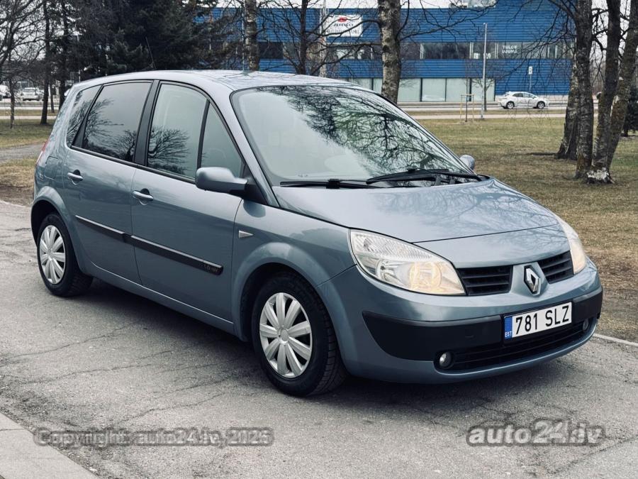 Blue Renault Scenic 2006 in Tallinn, with an engine capacity of 1.60 L and mileage of 234 thousand km for 1999 €, photo 1 on AUTOMOTO.COM.LV