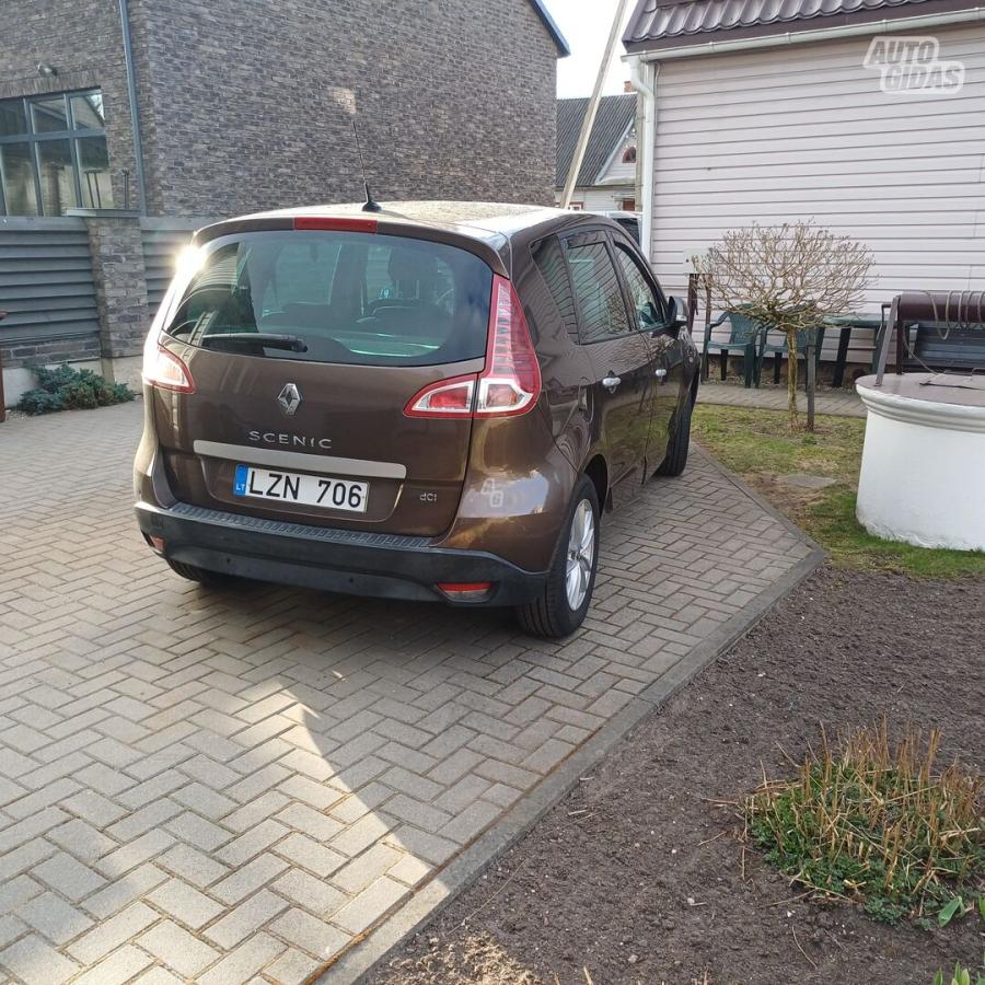 Brown Renault Scenic 2010 in Panevezys, with an engine capacity of 1.90 L and mileage of 157 thousand km for 4950 €, photo 4 on AUTOMOTO.COM.LV