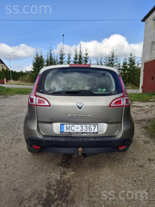 Brown Renault Scenic 2012 in Rezekne, with an engine capacity of 1.50 L and mileage of 187 thousand km for 3500 €, photo 5 on AUTOMOTO.COM.LV