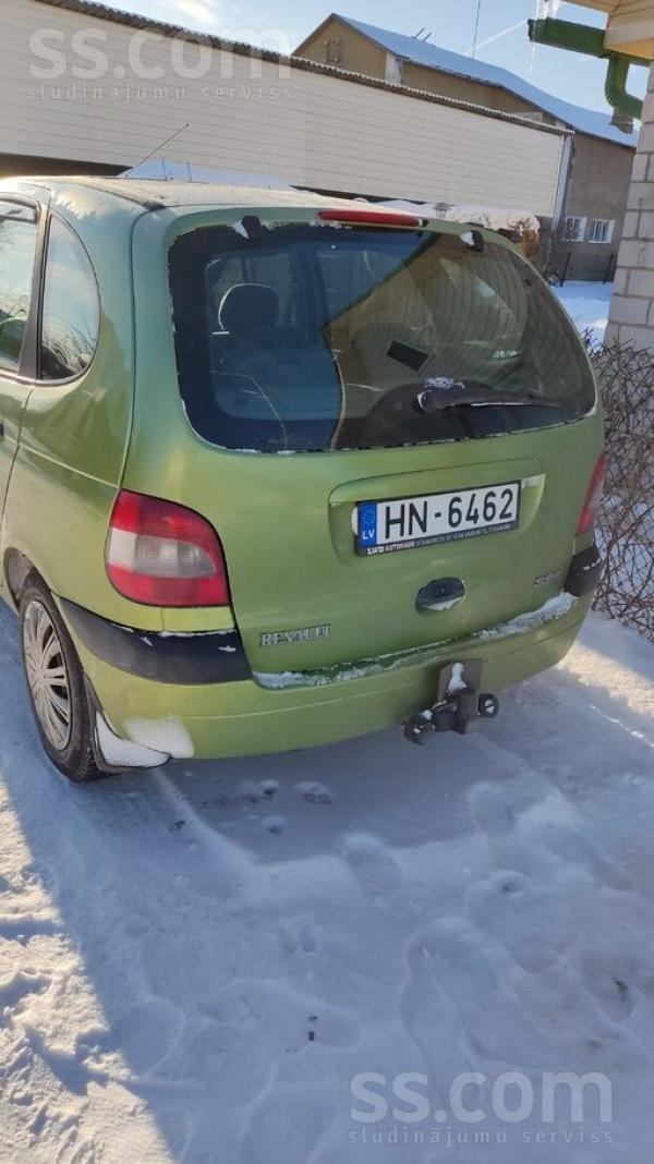 Green Renault Scenic 2000 in Jekabpils, with an engine capacity of 1.60 L and mileage of 0 thousand km for 850 €, photo 2 on AUTOMOTO.COM.LV