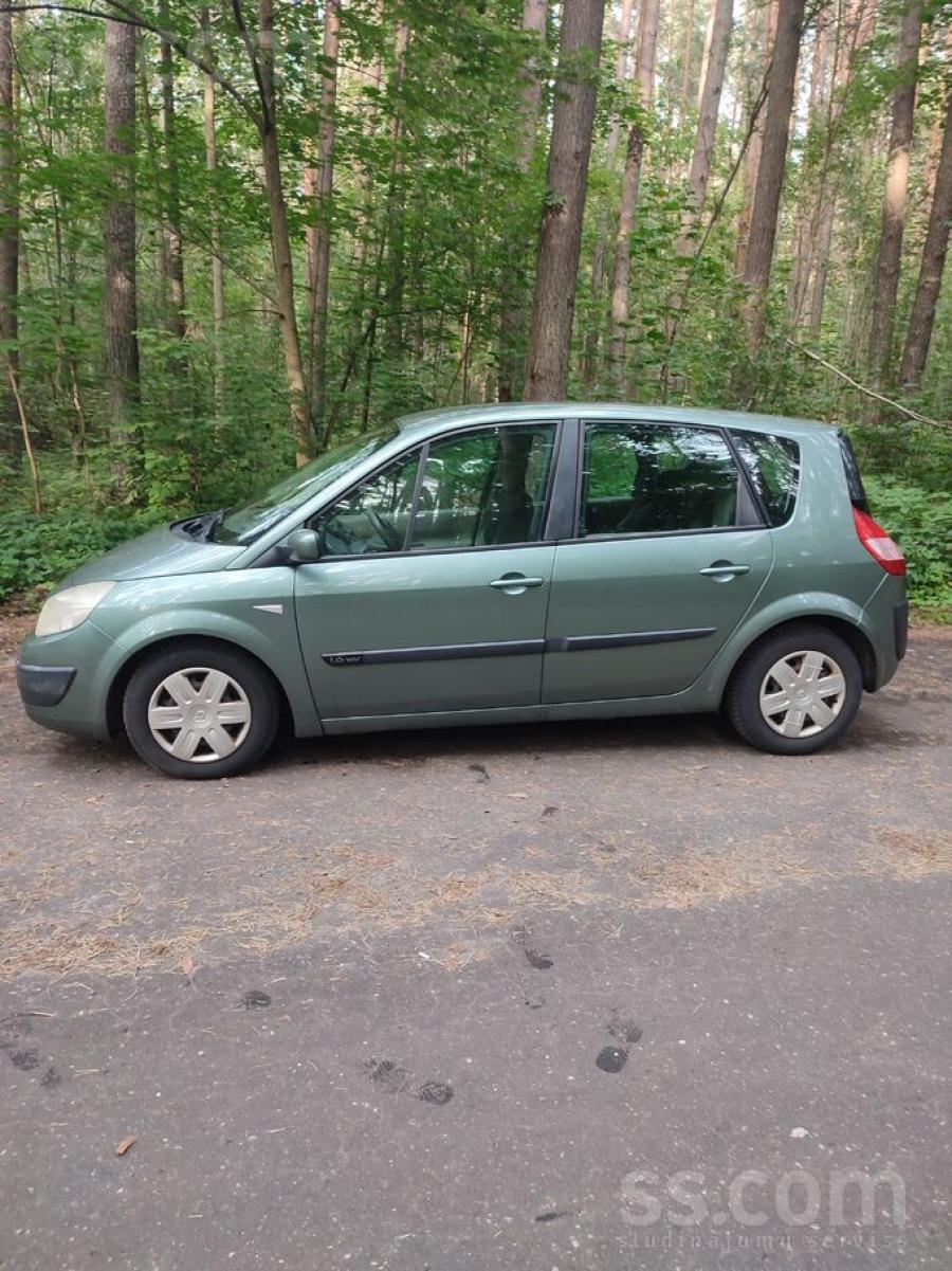 Green Renault Scenic 2004 in Riga, with an engine capacity of 1.60 L and mileage of 188 thousand km for 1250 €, photo 6 on AUTOMOTO.COM.LV