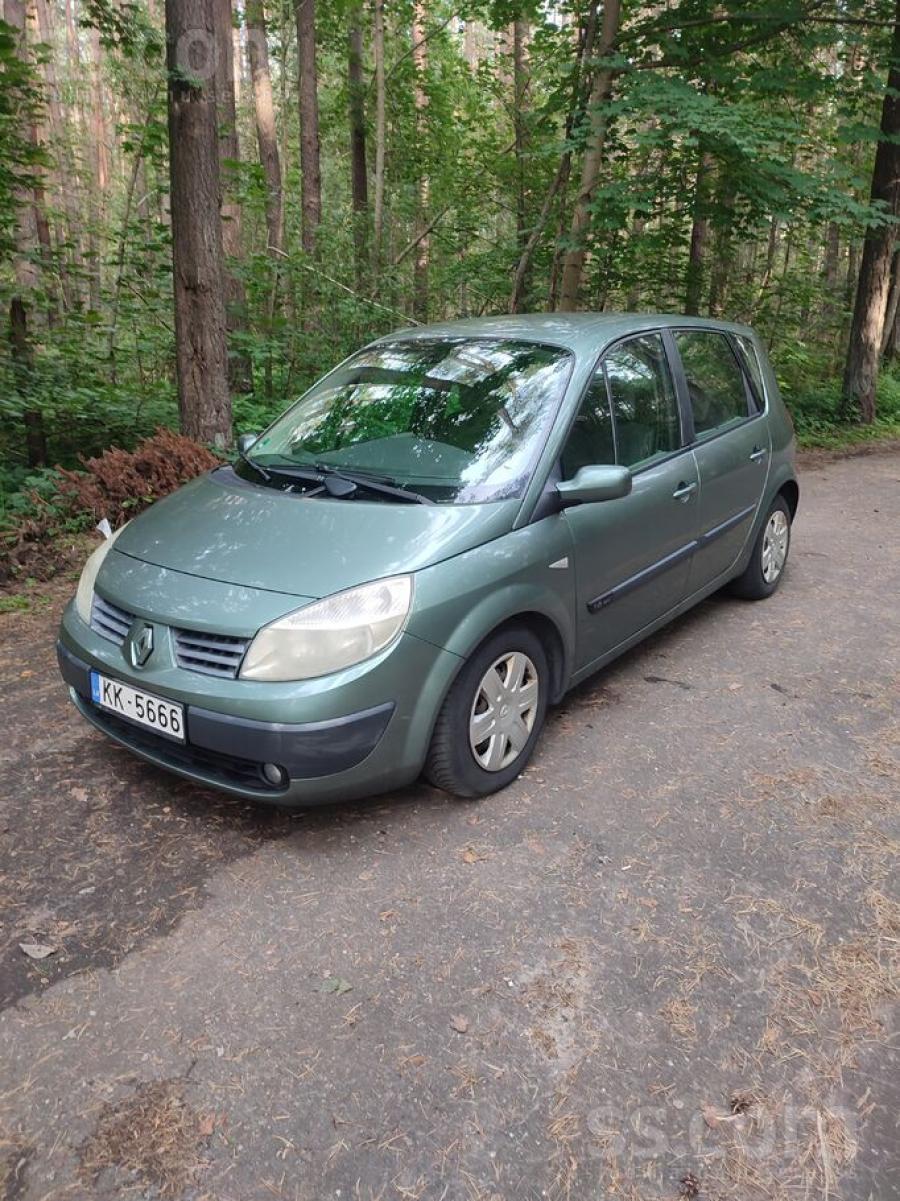 Green Renault Scenic 2004 in Riga, with an engine capacity of 1.60 L and mileage of 188 thousand km for 1250 €, photo 7 on AUTOMOTO.COM.LV
