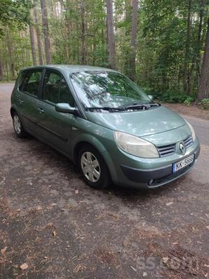 Zaļš Renault Scenic 2004 Rīga, ar dzinēja tilpumu 1.60 L un nobraukumu 188 tūkst. km par 1250 €, foto  vietnē AUTOMOTO.COM.LV