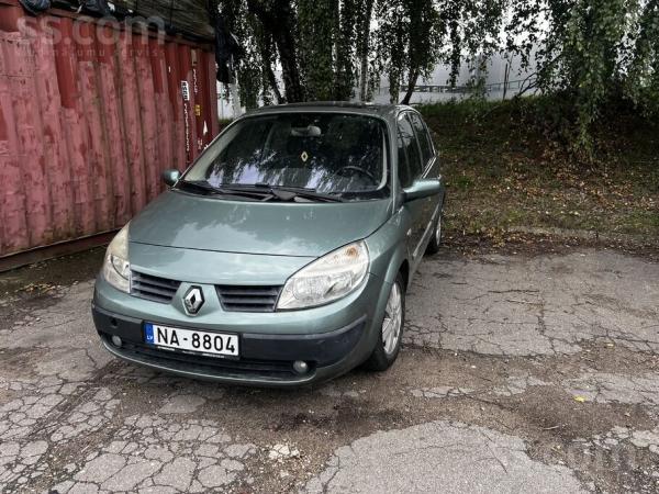 Renault Scenic 2004 in Riga on AUTOMOTO.COM.LV Green Renault Scenic 2004 in Riga, with an engine capacity of 2.00 L and mileage of 275 thousand km for 1200 €, photo 1 on AUTOMOTO.COM.LV