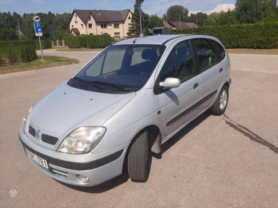 Grey Renault Scenic 2000 in Jonava, with an engine capacity of 1.90 L and mileage of 228 thousand km for 900 €, photo 1 on AUTOMOTO.COM.LV