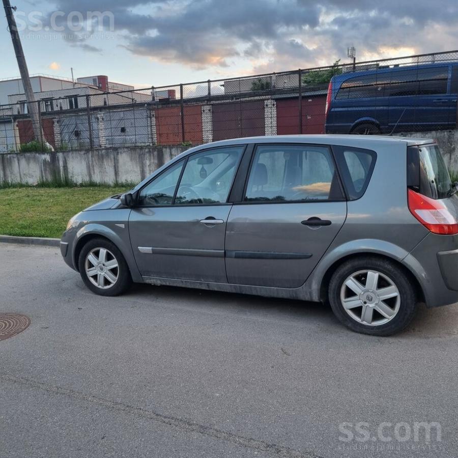 Grey Renault Scenic 2004 in Riga, with an engine capacity of 1.90 L and mileage of 250 thousand km for 800 €, photo 5 on AUTOMOTO.COM.LV