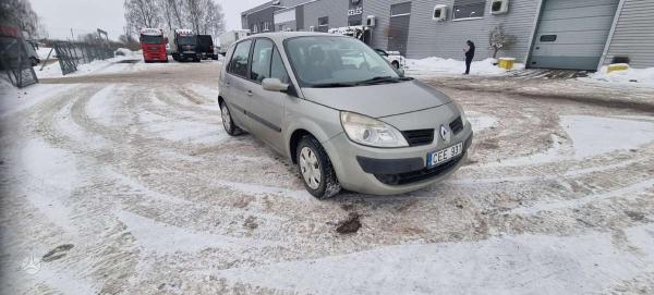 Grey Renault Scenic 2006 in Vilnius, with an engine capacity of 1.46 L and mileage of 144 thousand km for 550 €, photo 1 on AUTOMOTO.COM.LV