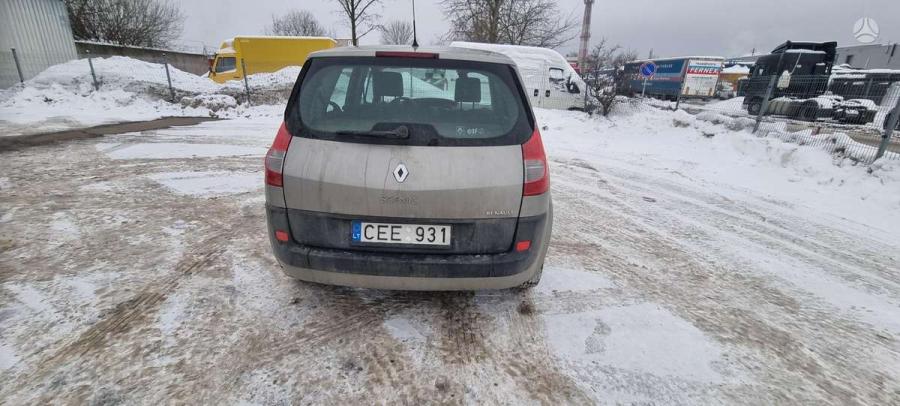 Grey Renault Scenic 2006 in Vilnius, with an engine capacity of 1.46 L and mileage of 144 thousand km for 550 €, photo 4 on AUTOMOTO.COM.LV