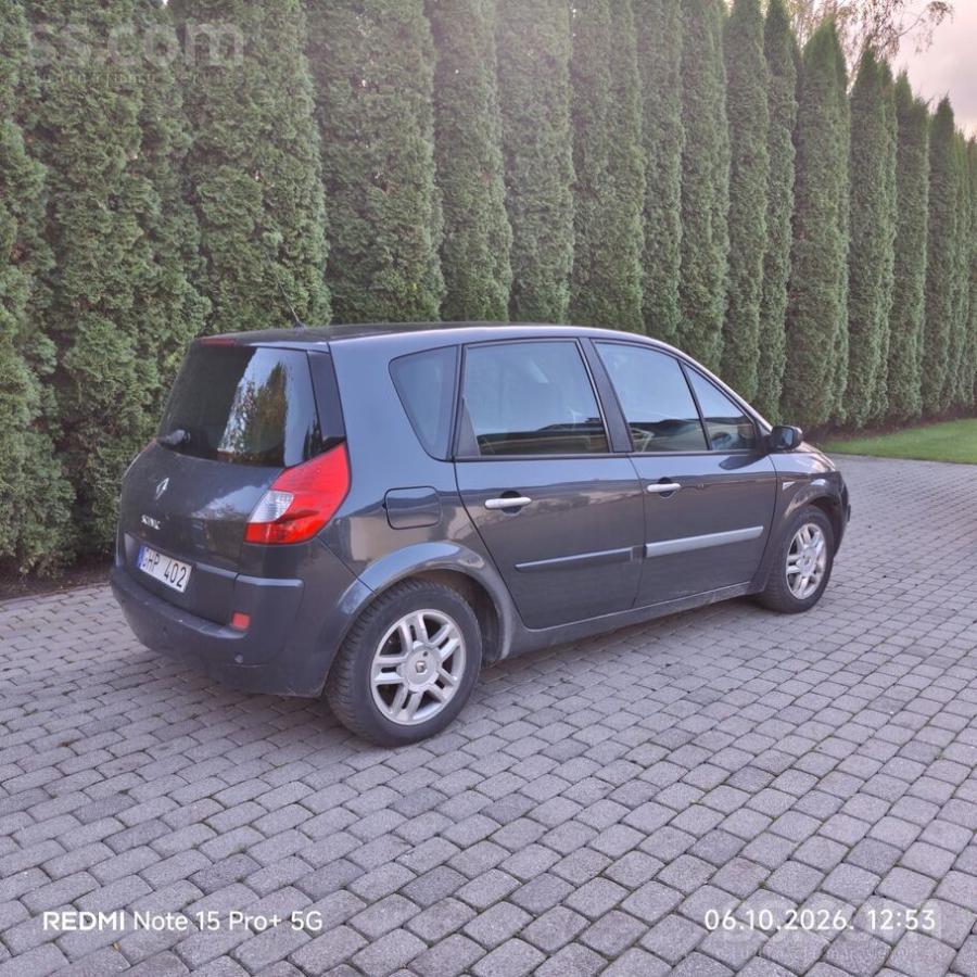 Grey Renault Scenic 2008 in Ogre, with an engine capacity of 1.90 L and mileage of 270 thousand km for 550 €, photo 3 on AUTOMOTO.COM.LV