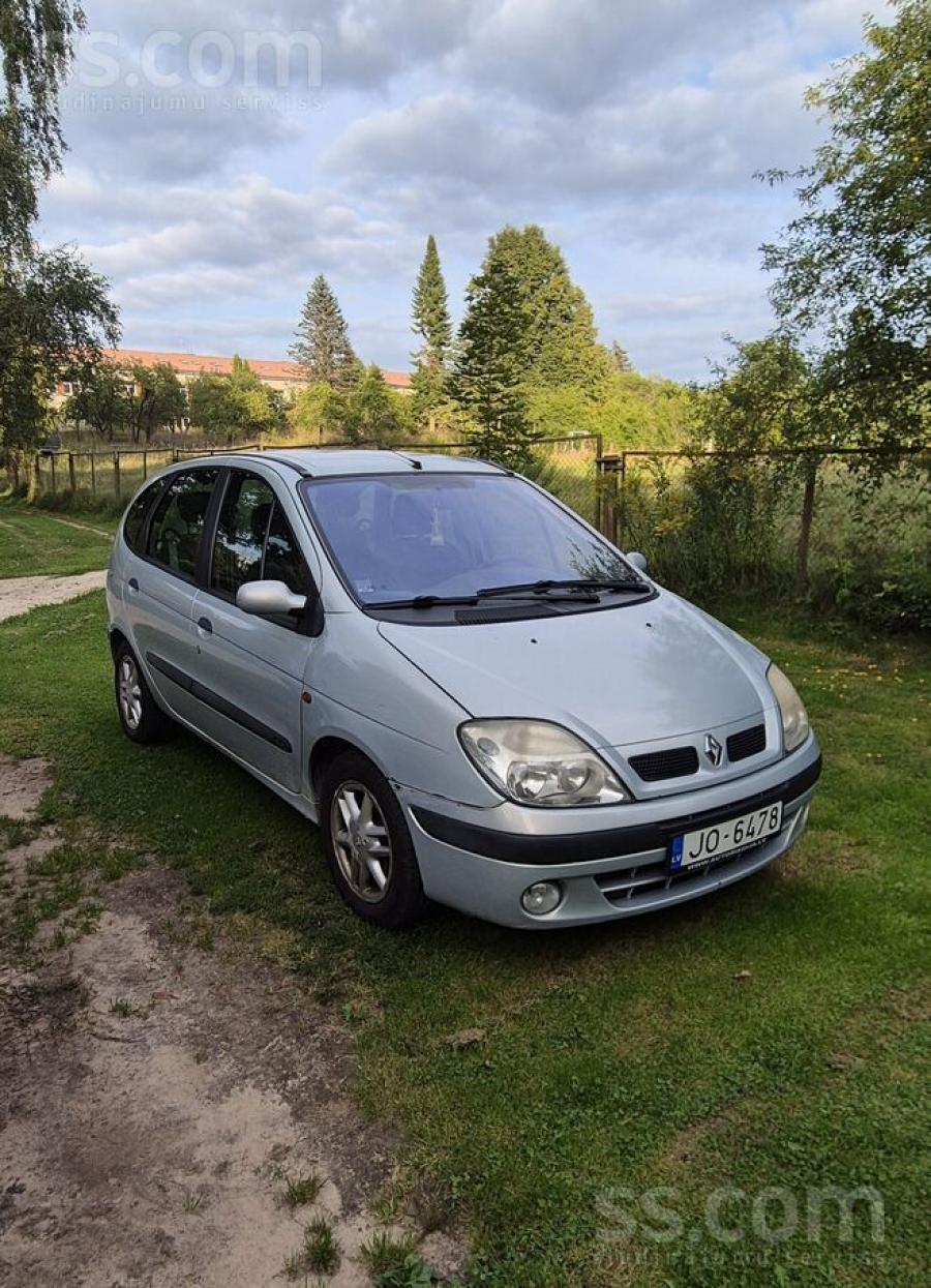 Grey Renault Scenic 2001 in Riga, with an engine capacity of 1.90 L and mileage of 316 thousand km for 651 €, photo 4 on AUTOMOTO.COM.LV