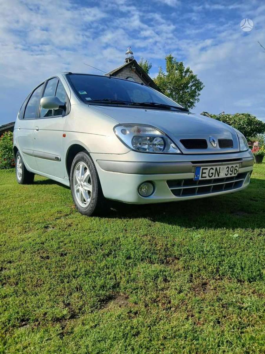 Grey Renault Scenic 2001 in Alytus, with an engine capacity of 1.90 L and mileage of 250 thousand km for 1100 €, photo 1 on AUTOMOTO.COM.LV