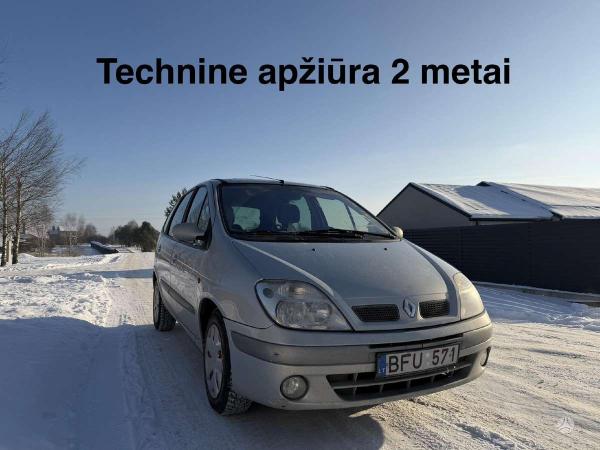 Grey Renault Scenic 2002 in Vilnius, with an engine capacity of 1.60 L and mileage of 202 thousand km for 950 €, photo 1 on AUTOMOTO.COM.LV
