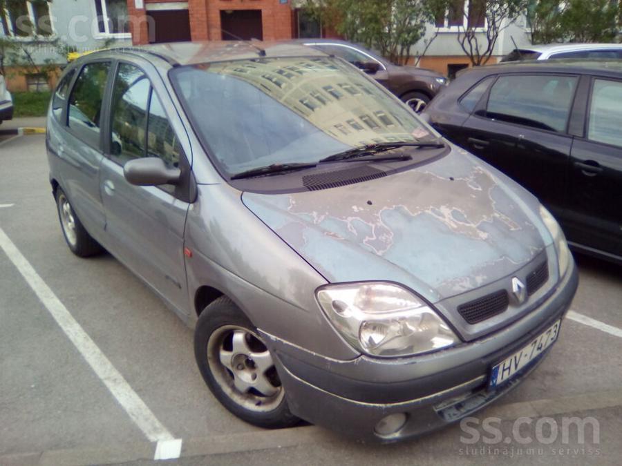 Grey Renault Scenic 2002 in Riga, with an engine capacity of 1.90 L and mileage of 270 thousand km for 490 €, photo 4 on AUTOMOTO.COM.LV
