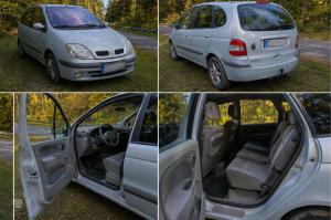 Grey Renault Scenic 2002 in Druskininkai, with an engine capacity of 1.87 L and mileage of 275 thousand km for 600 €, photo  on AUTOMOTO.COM.LV