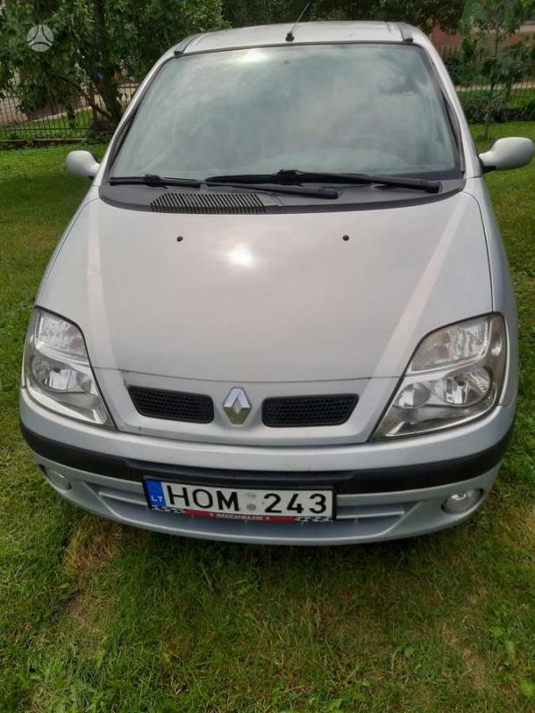 Pelēks Renault Scenic 2003 Šauļi, ar dzinēja tilpumu 1.87 L un nobraukumu 252 tūkst. km par 650 €, foto 1 vietnē AUTOMOTO.COM.LV