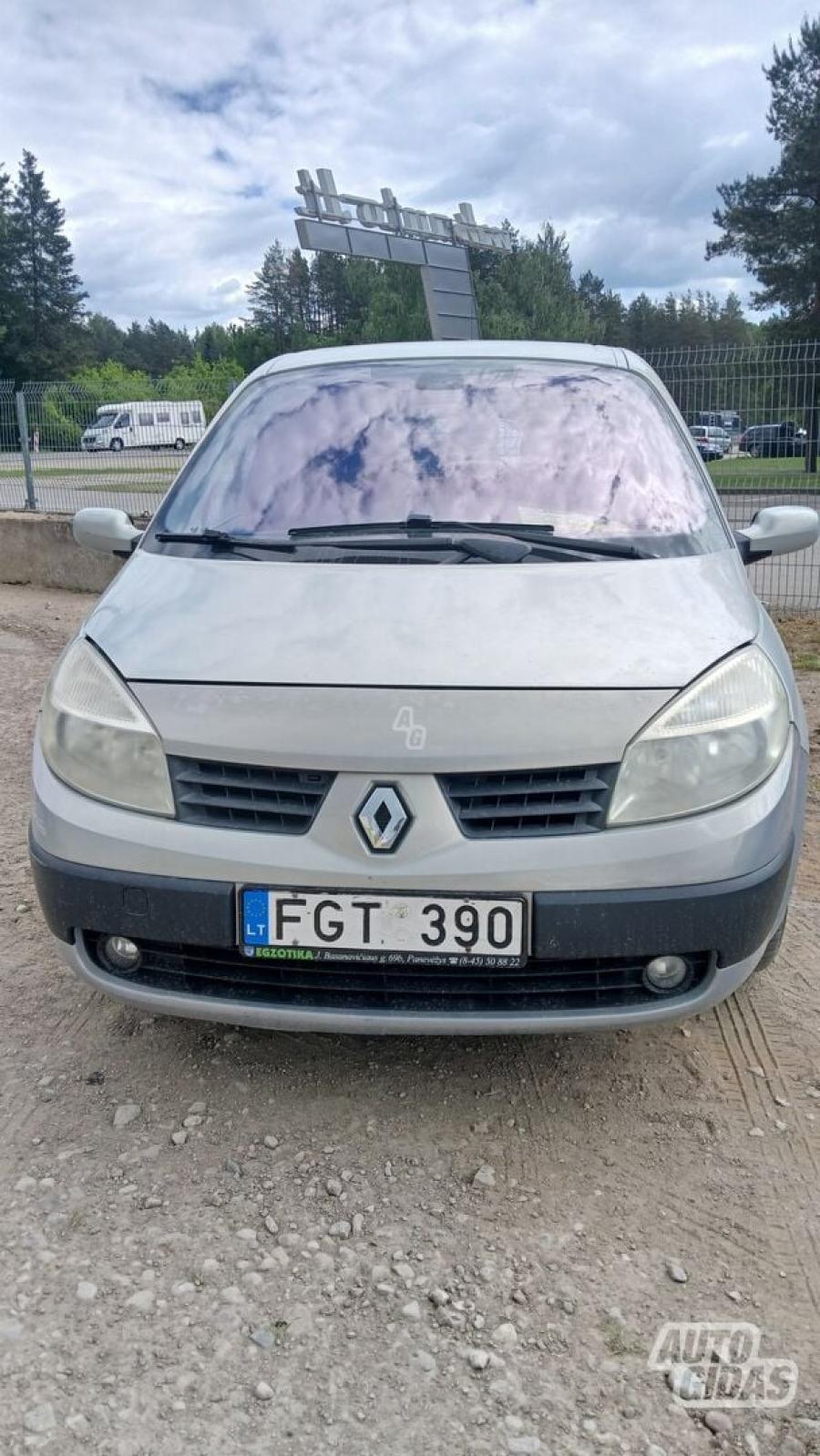 Pelēks Renault Scenic 2004 Radviliškis, ar dzinēja tilpumu 1.60 L un nobraukumu 146 tūkst. km par 850 €, foto 1 vietnē AUTOMOTO.COM.LV