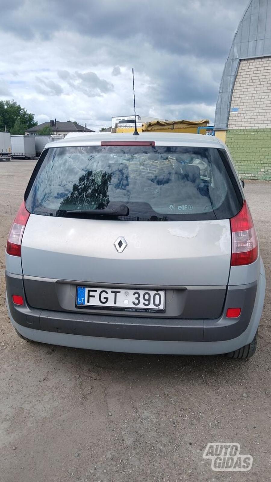 Pelēks Renault Scenic 2004 Radviliškis, ar dzinēja tilpumu 1.60 L un nobraukumu 146 tūkst. km par 850 €, foto 6 vietnē AUTOMOTO.COM.LV
