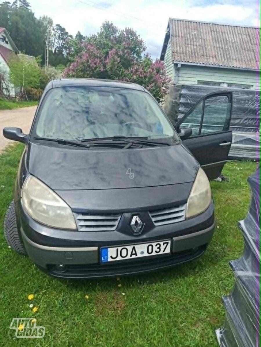 Pelēks Renault Scenic 2005 Alīta, ar dzinēja tilpumu 1.90 L un nobraukumu 293 tūkst. km par 550 €, foto 1 vietnē AUTOMOTO.COM.LV