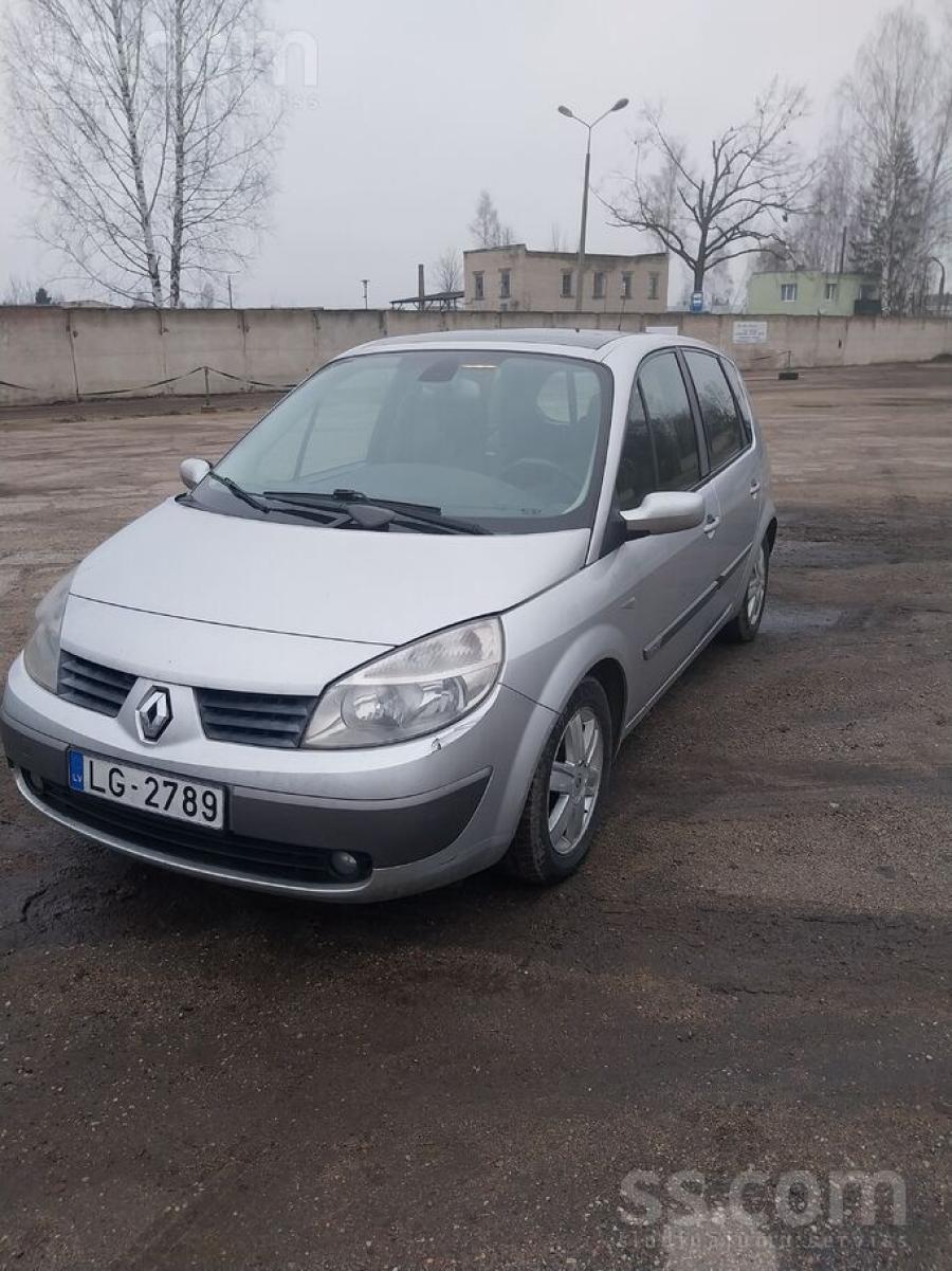 Grey Renault Scenic 2005 in Daugavpils, with an engine capacity of 1.90 L and mileage of 436 thousand km for 1050 €, photo 1 on AUTOMOTO.COM.LV