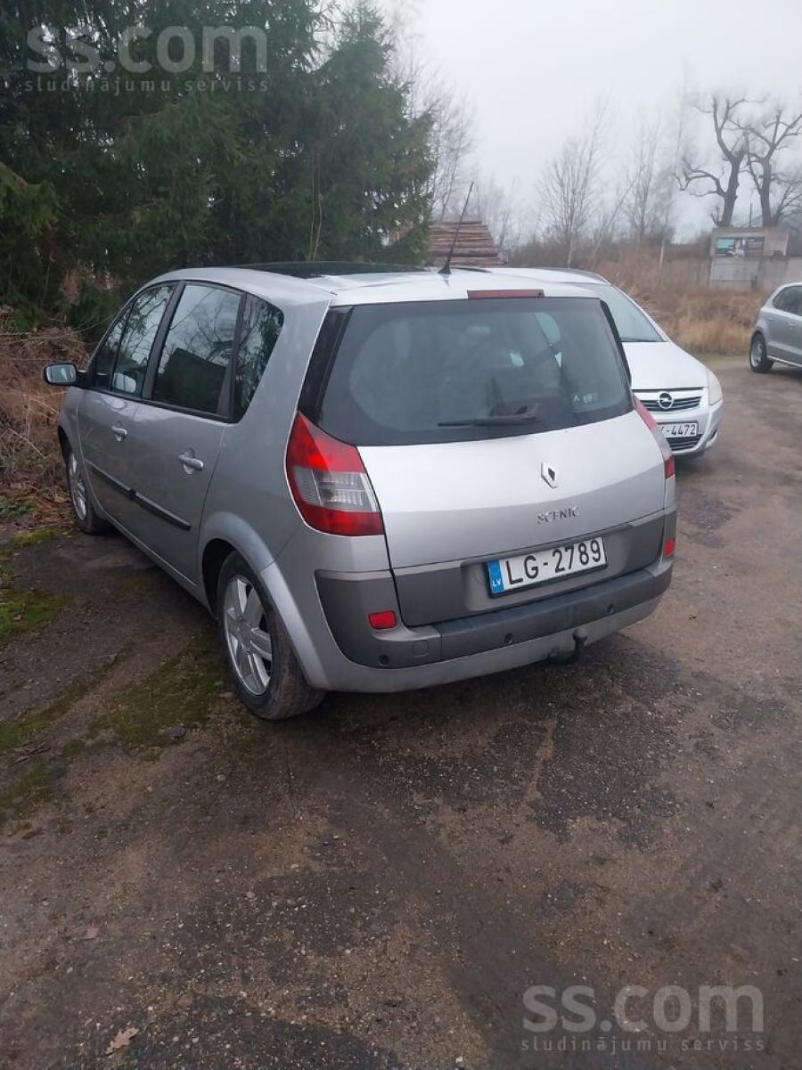 Grey Renault Scenic 2005 in Daugavpils, with an engine capacity of 1.90 L and mileage of 436 thousand km for 1050 €, photo 5 on AUTOMOTO.COM.LV