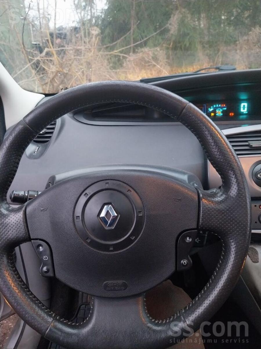 Grey Renault Scenic 2005 in Daugavpils, with an engine capacity of 1.90 L and mileage of 436 thousand km for 1050 €, photo 12 on AUTOMOTO.COM.LV