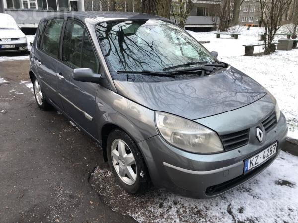Grey Renault Scenic 2006 in Riga, with an engine capacity of 2.00 L and mileage of 296 thousand km for 1090 €, photo 2 on AUTOMOTO.COM.LV