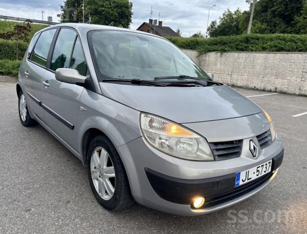 Grey Renault Scenic 2006 in Daugavpils, with an engine capacity of 1.90 L and mileage of 250 thousand km for 1350 €, photo 9 on AUTOMOTO.COM.LV