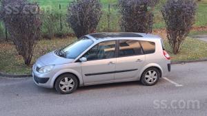 Renault Scenic 2006 in Riga on AUTOMOTO.COM.LV Grey Renault Scenic 2006 in Riga, with an engine capacity of 1.90 L and mileage of 335 thousand km for 1200 €, photo 1 on AUTOMOTO.COM.LV