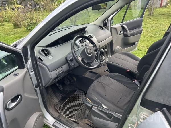 Grey Renault Scenic 2008 in Ogre, with an engine capacity of 1.50 L and mileage of 344 thousand km for 800 €, photo 10 on AUTOMOTO.COM.LV